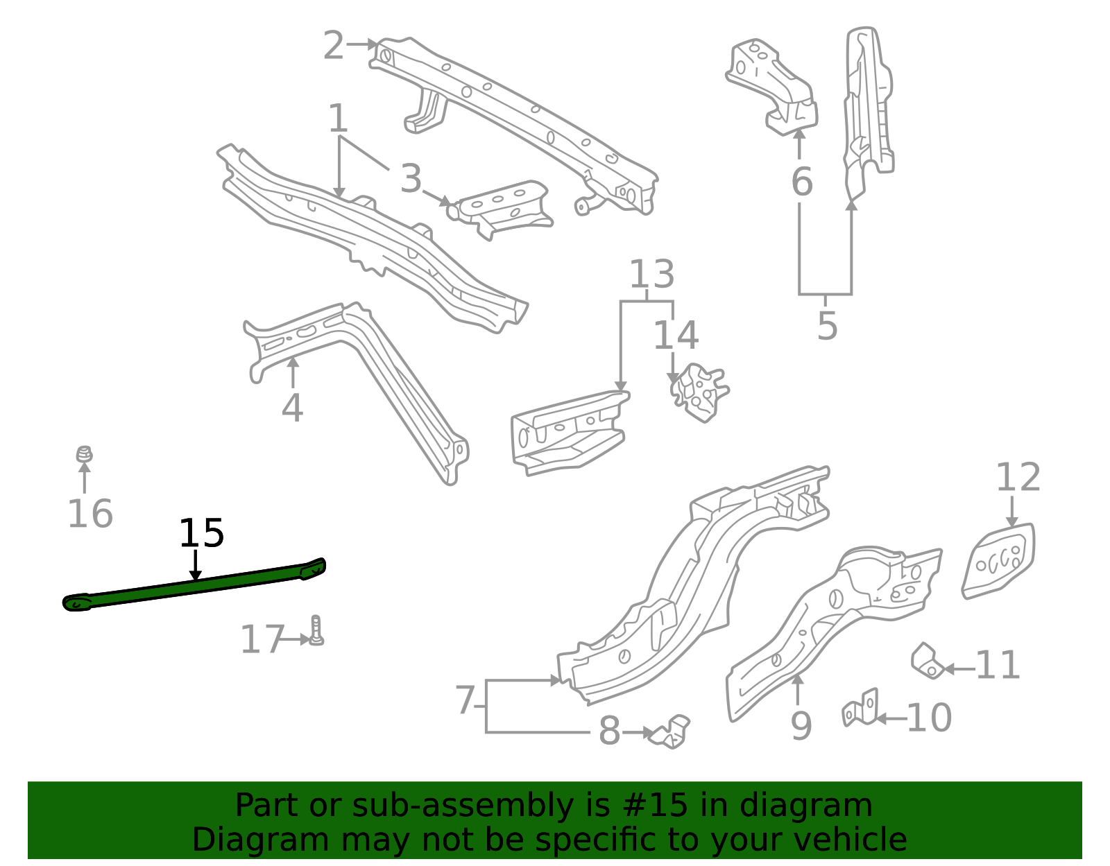 2003-2005 Toyota MR2 Spyder Reinforce Bar 58035-17010 | MotorMotor