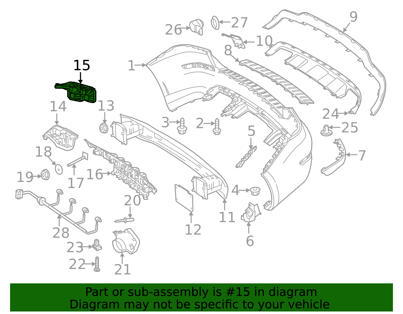 204-885-54-65 - Energy Absorber 2013-2015 Mercedes-Benz | Mercedes-Benz ...