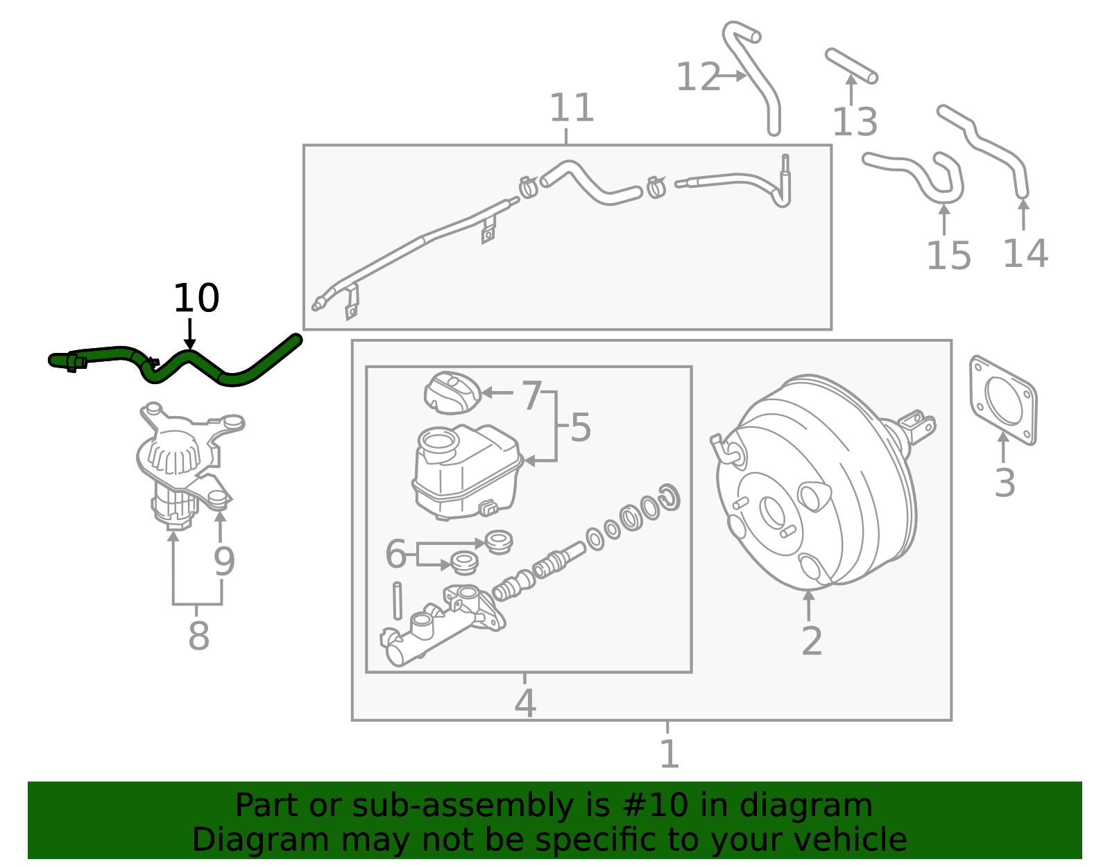 2012-2013 Hyundai Genesis Vacuum Hose 59132-3M900 | MotorMotor