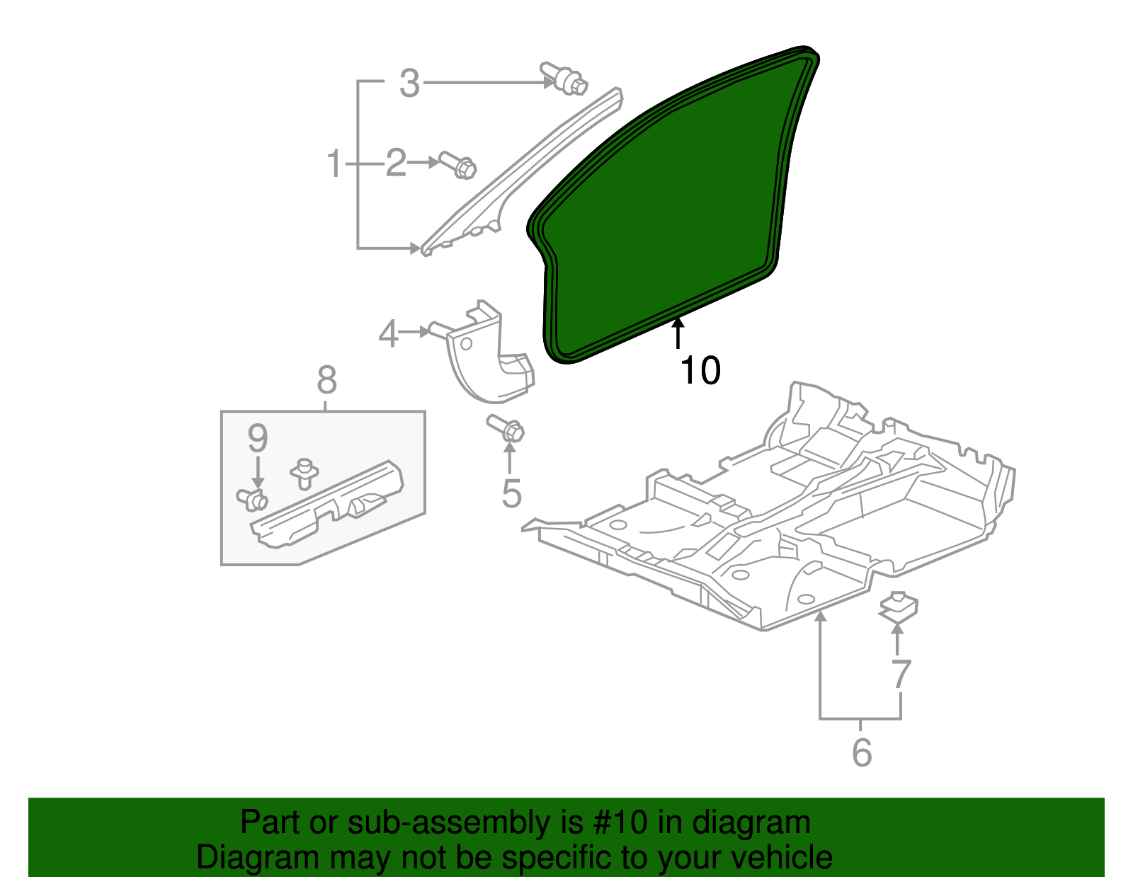 72355-SVA-A01ZA - 2006-2011 Honda Civic - Seal L Front Door Opening ...