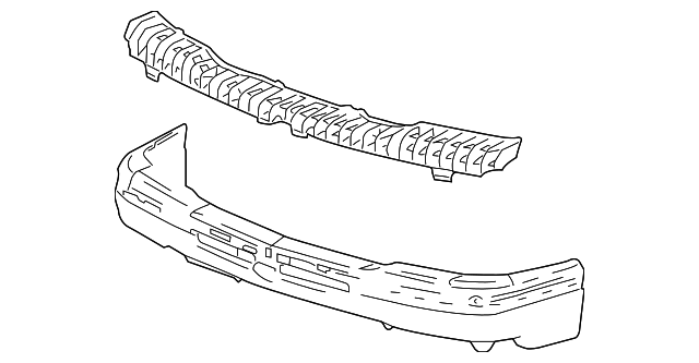 2003-2007 Chevrolet Front Bumper Impact Bar 19150310 GM | GMPartsDirect.com