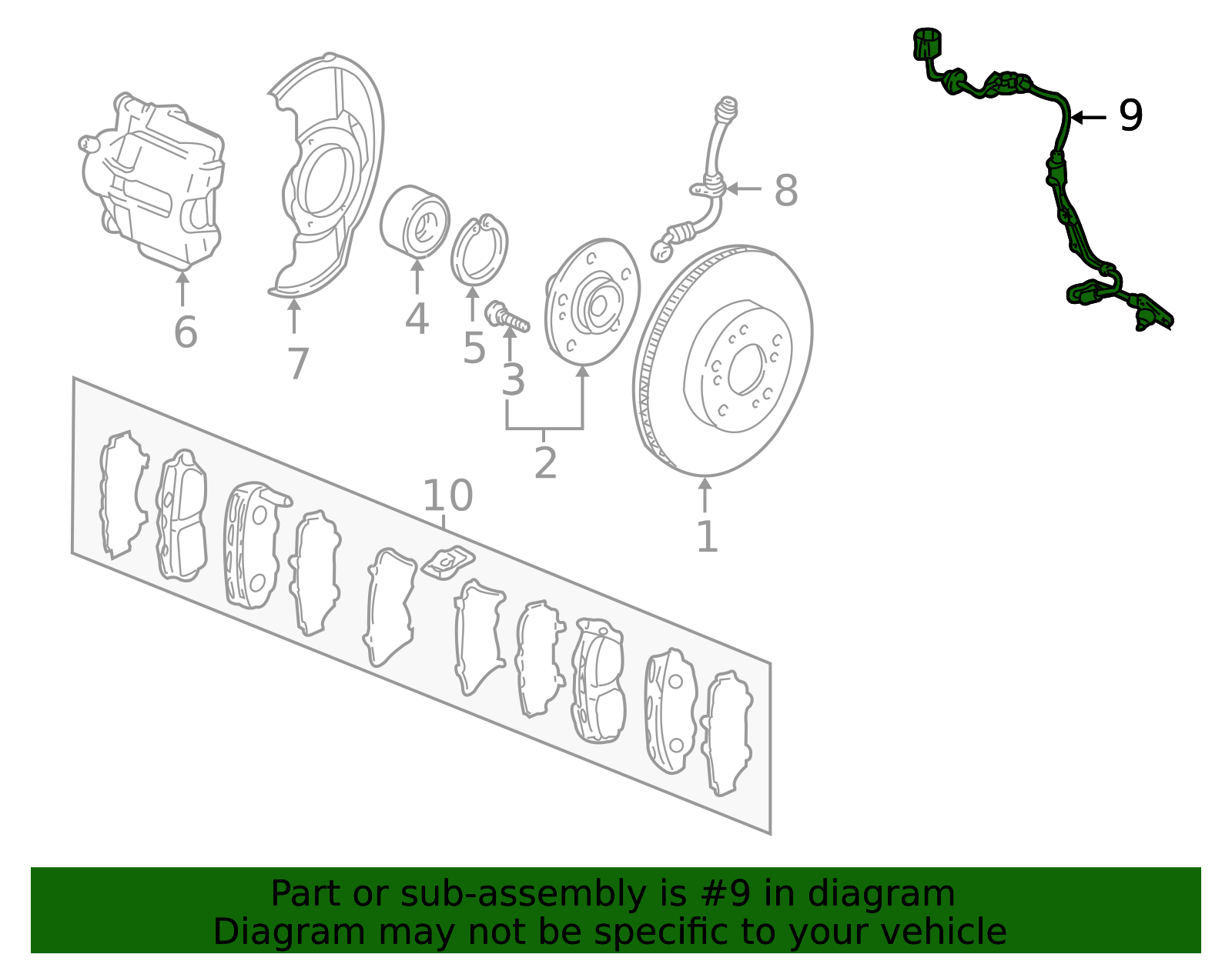 2002-2006 Honda CR-V ABS Wheel Speed Sensor 57470-S9A-013 | Honda ...