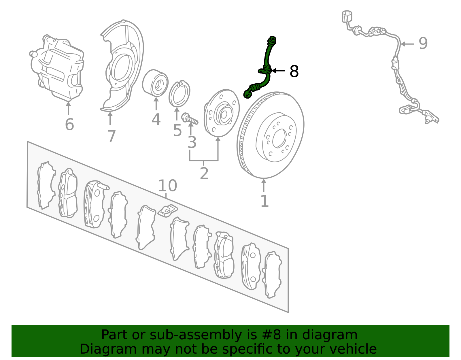 01466-S9A-000 - 2002-2004 Honda CR-V - Hose Set Rear Brake | Genuine ...