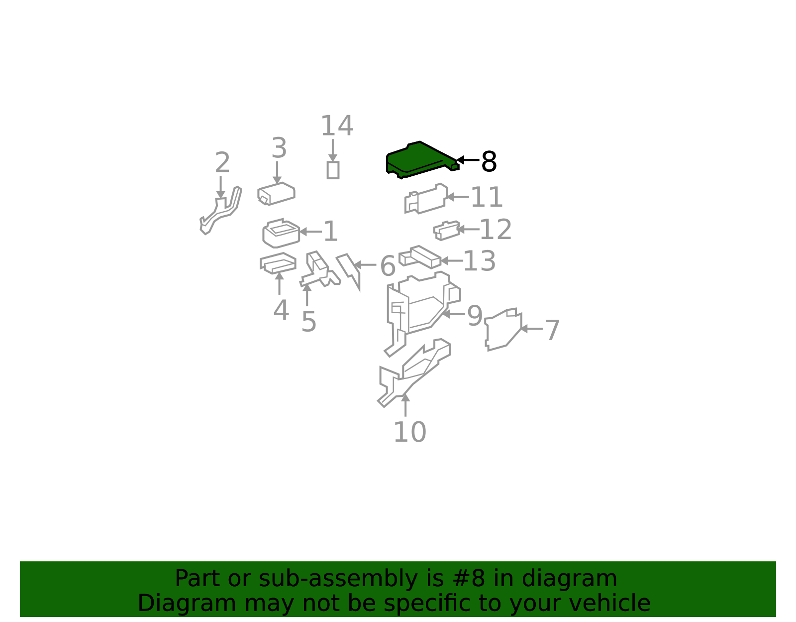2008-2010 Toyota Highlander Upper Cover 82662-0E070 | MotorMotor