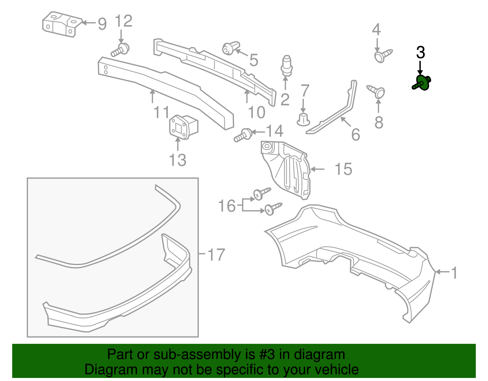 90149-SAA-003 - Bumper Cover Bolt 2006-2025 Honda | Honda Parts Online