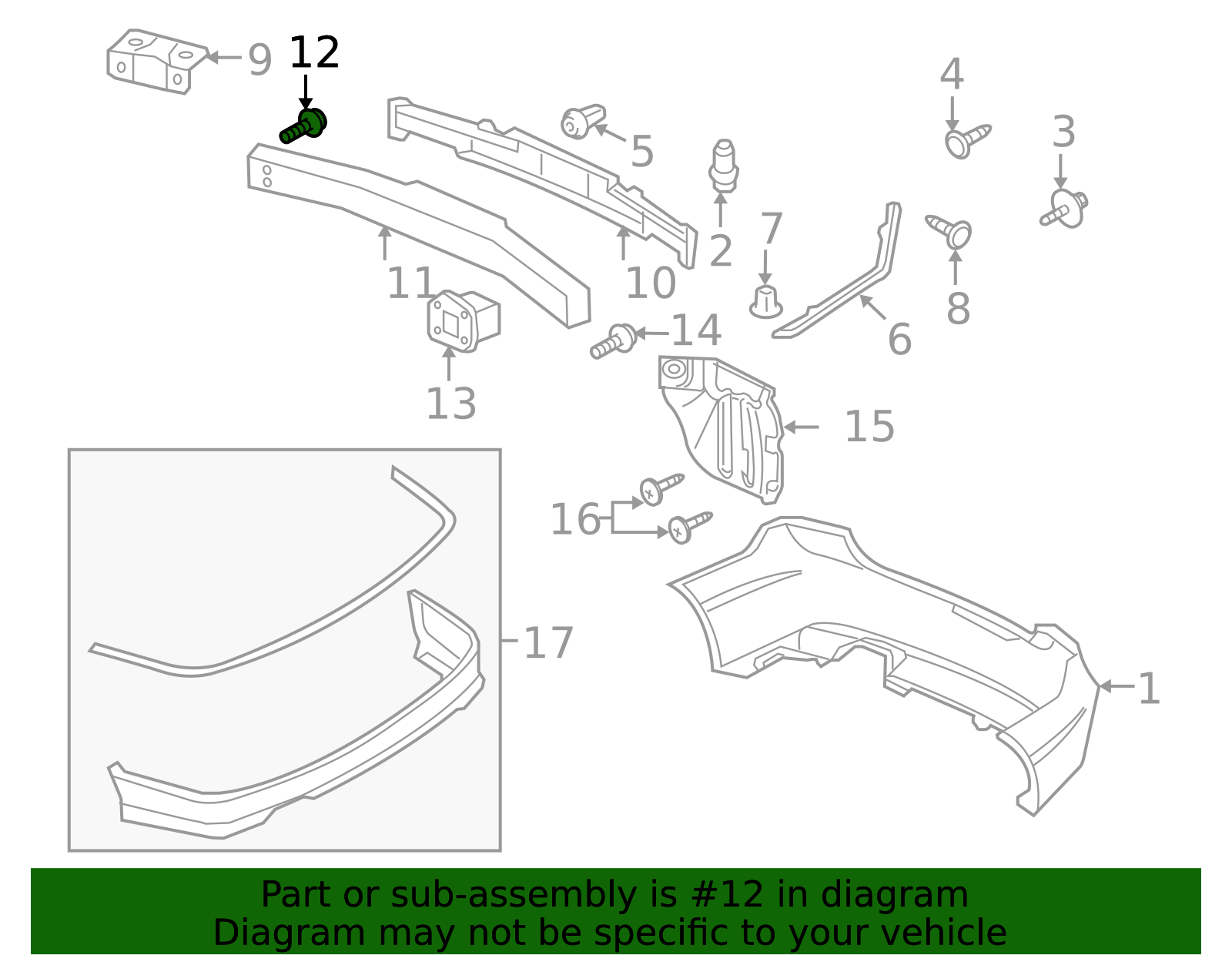 OEM 2006-2025 Honda Guard Bolt 93407-08020-04 | Honda Automotive Parts