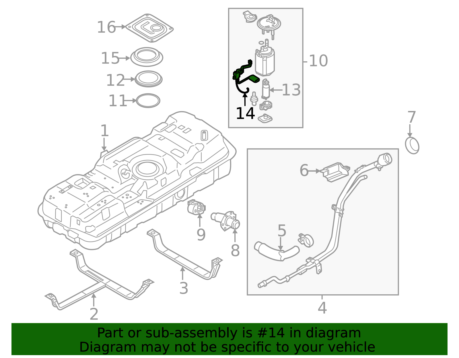2011-2014 Kia Sedona Fuel Gauge Sending Unit 94460-4D700 | TascaParts.com