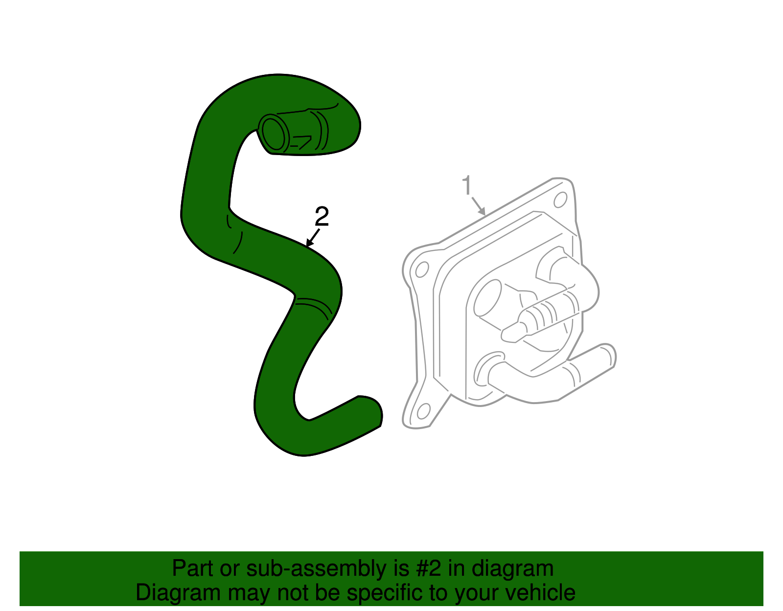 2015-2019 Nissan Water Hose 21306-BV80D | Bill Kay Nissan Parts