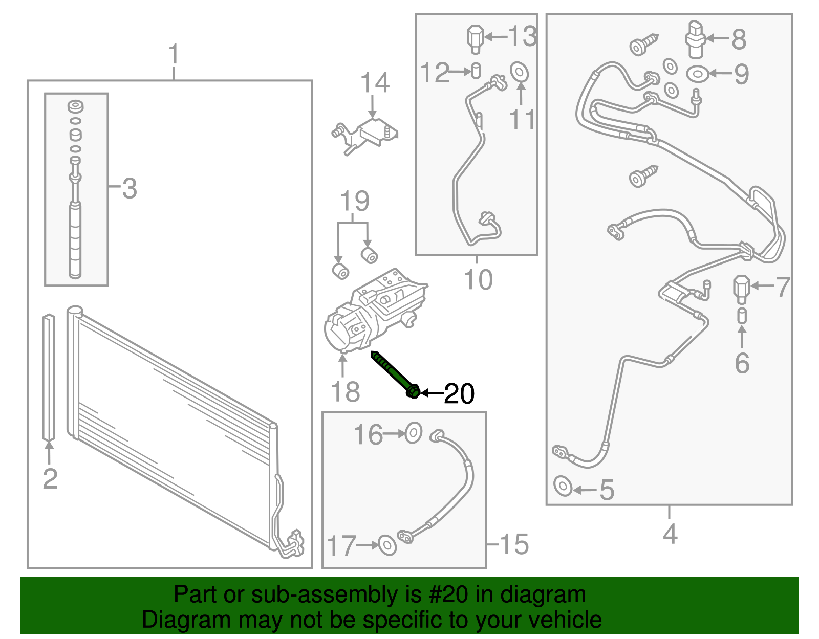 N-105-850-02 - 2011-2015 Volkswagen Touareg - Compressor Assembly Mount ...