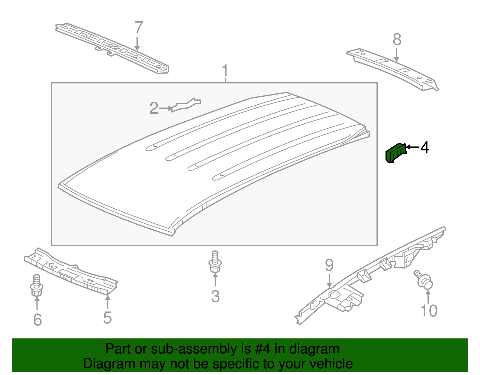 2016-2022 Honda Pilot Roof Panel Clip 91571-TG7-A00 | OEM Parts Online