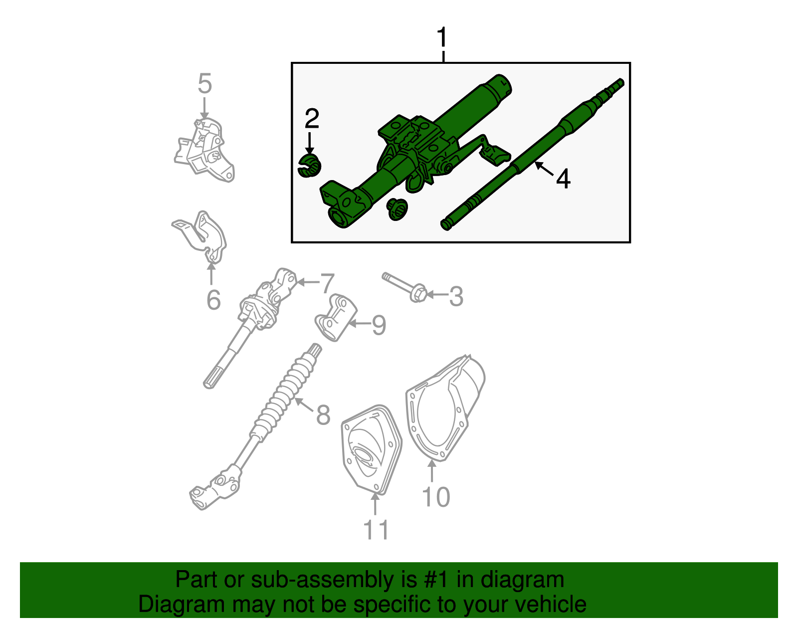 Genuine Toyota Steering Column part# 45250-04221 for 2005-2015 Toyota ...