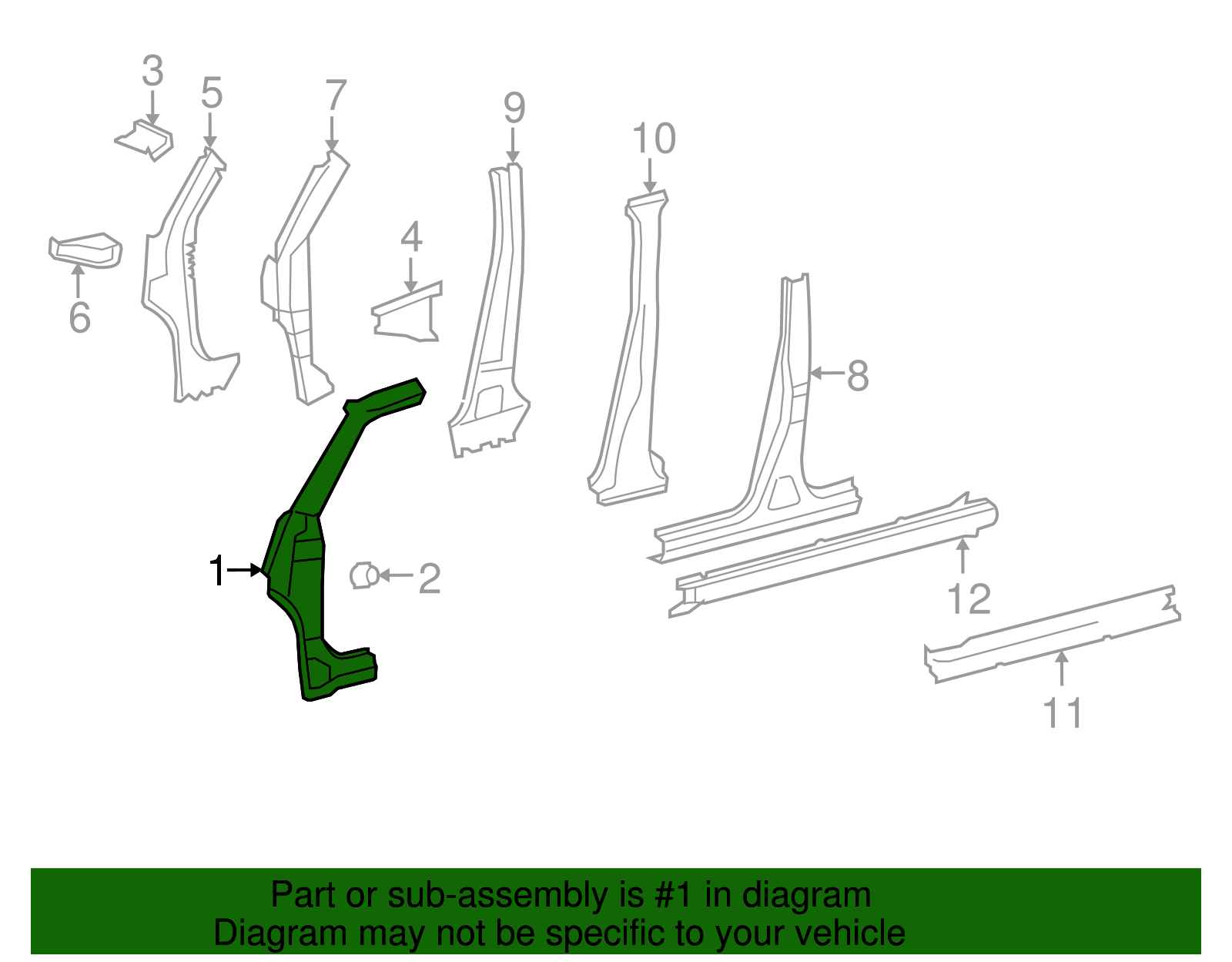 61132-12760 - Hinge Pillar 2008-2015 Scion xB | Toyota of Santee