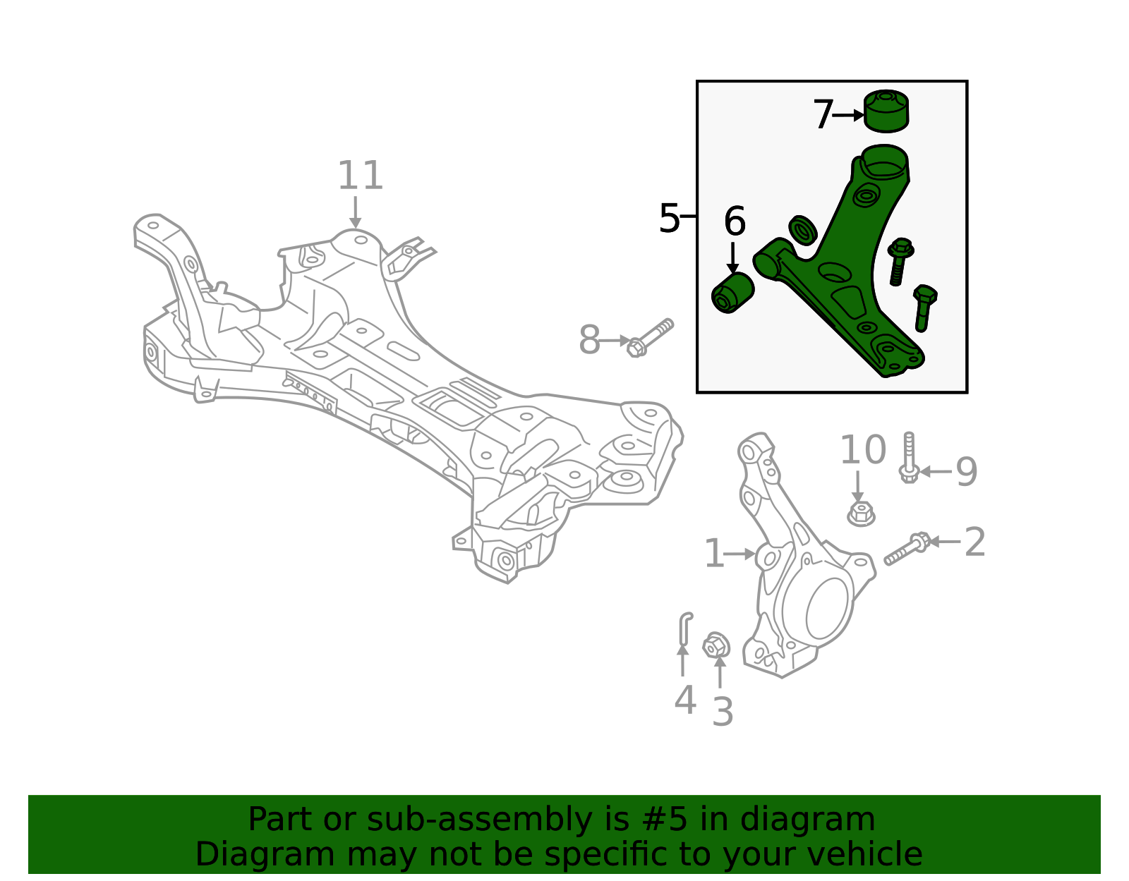 Genuine Lower Control Arm for 2011-2014 Hyundai | Part# 54500-3S200 ...