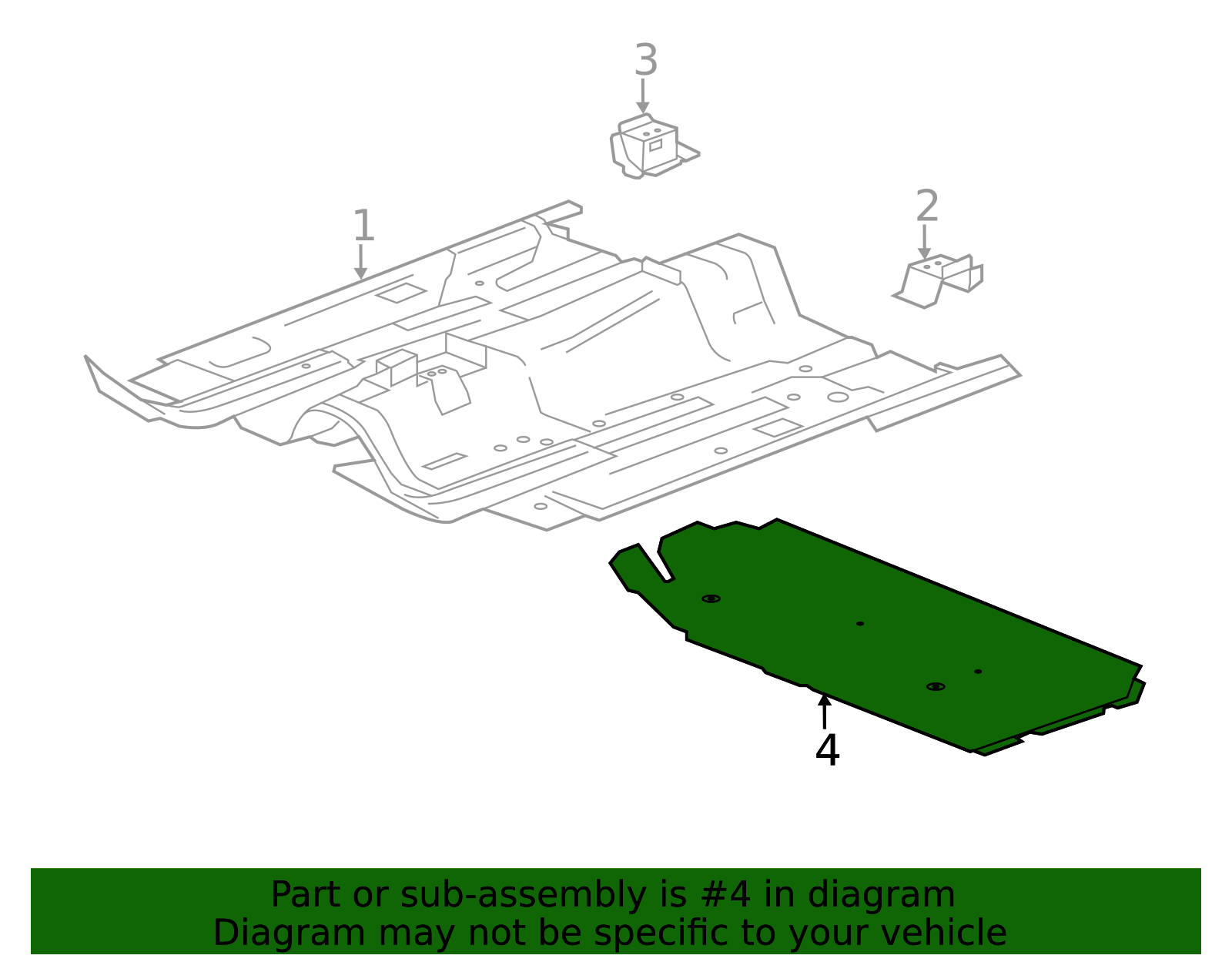 2013-2020 GM Passenger Side Underbody Front Air Deflector 23455421 ...