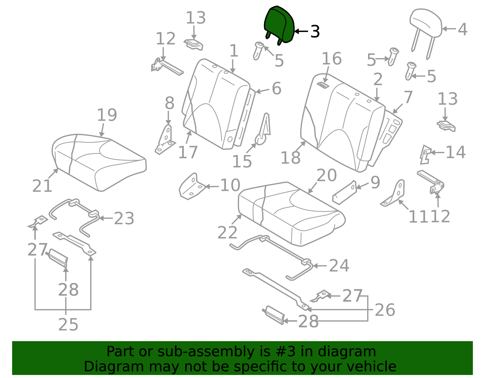2005-2006 Mazda Tribute Headrest EF94-88-240A-35 | OEM Parts Online