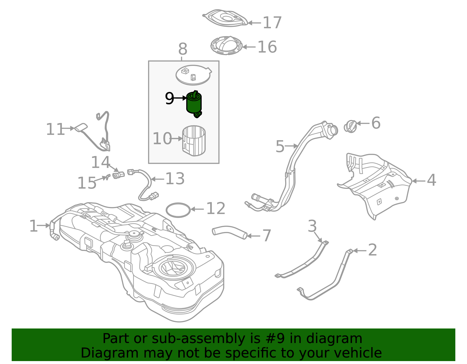 31112-F9000 - Fuel Filter 2020-2025 Kia | Kia.Parts Store