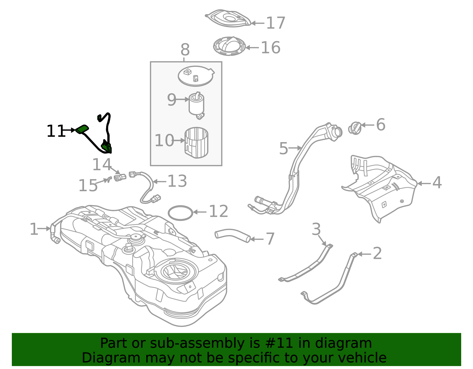 2021-2023 Kia Seltos Fuel Gauge Sending Unit 94460-J9200 | TascaParts.com