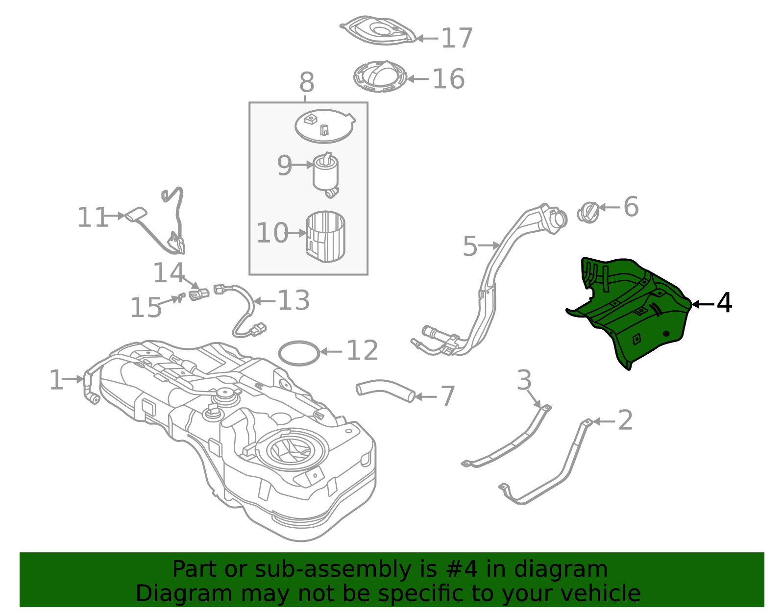 2021-2025 Kia Seltos Fuel Tank Shield 31220-J9000 | TascaParts.com