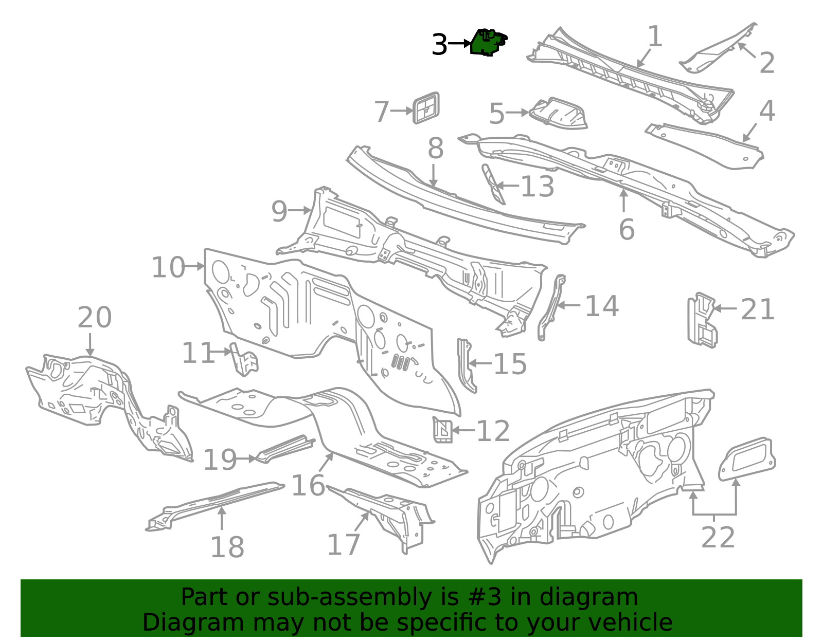 2020-2025 GMC Passenger Side Hood Rear Outer Air Inlet Seal 84528586 GM ...