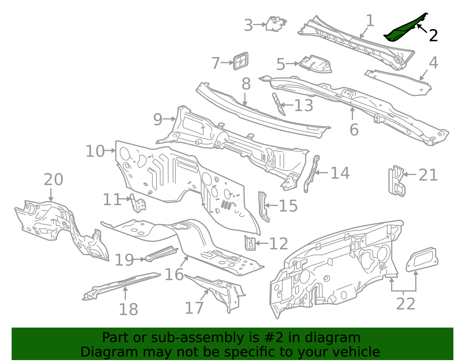 2020-2026 GMC Passenger Side Air Inlet Grille Panel Extension 84785060 ...