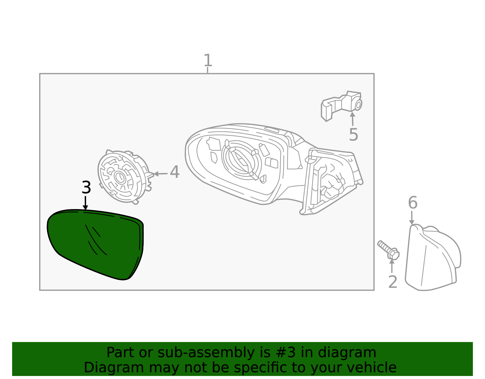 Hyundai - 87611-J9050 - Mirror Glass - 2018-2023 Hyundai | OEM Hyundai ...