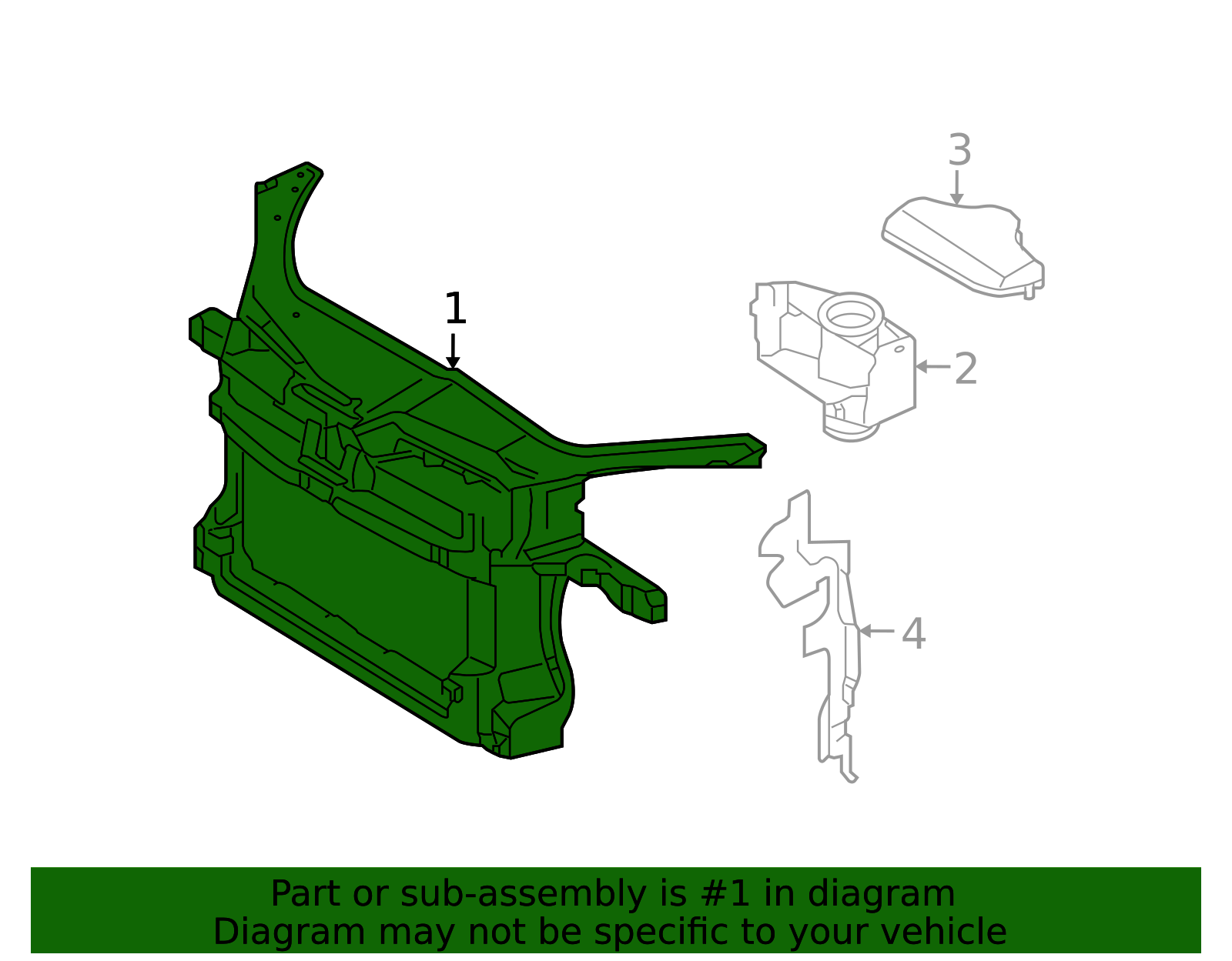 1K0-805-588-T - Radiator Support 2006-2007 Volkswagen Rabbit | Euro ...