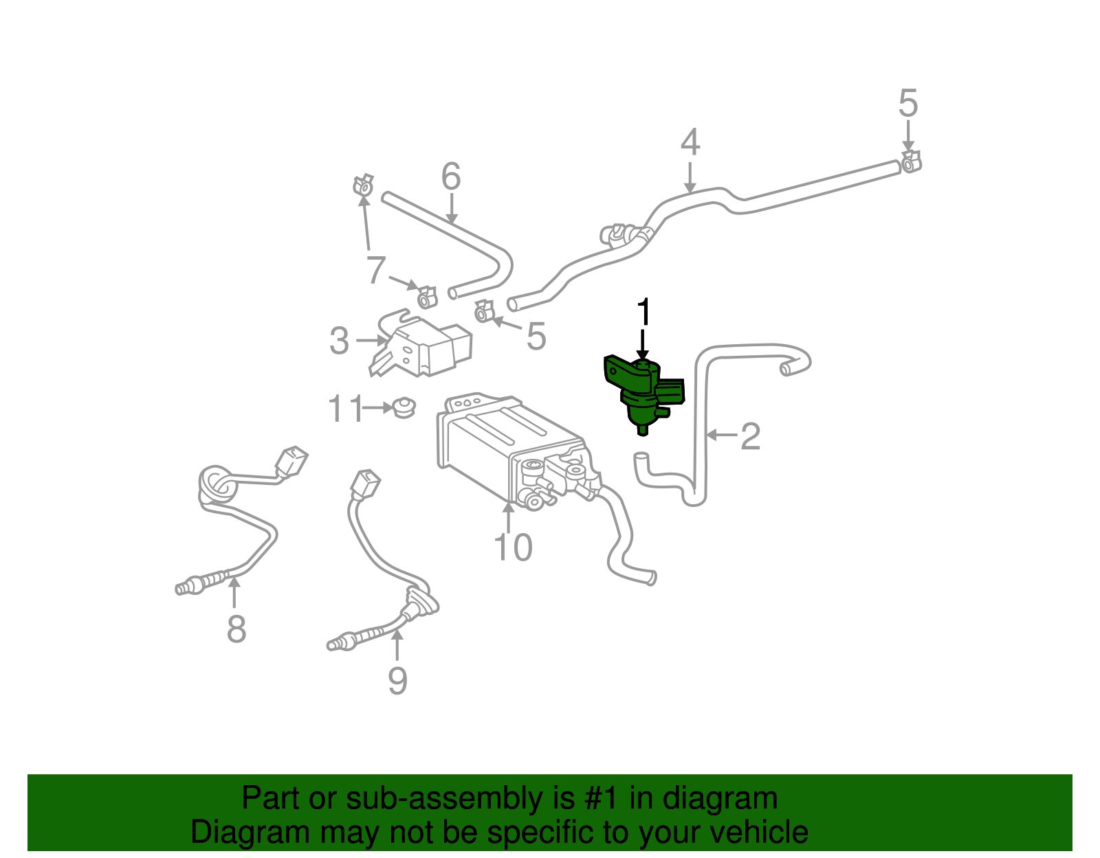 Genuine Toyota EGR Vacuum Delay Valve part# 90910-12220 for 2000-2005 ...