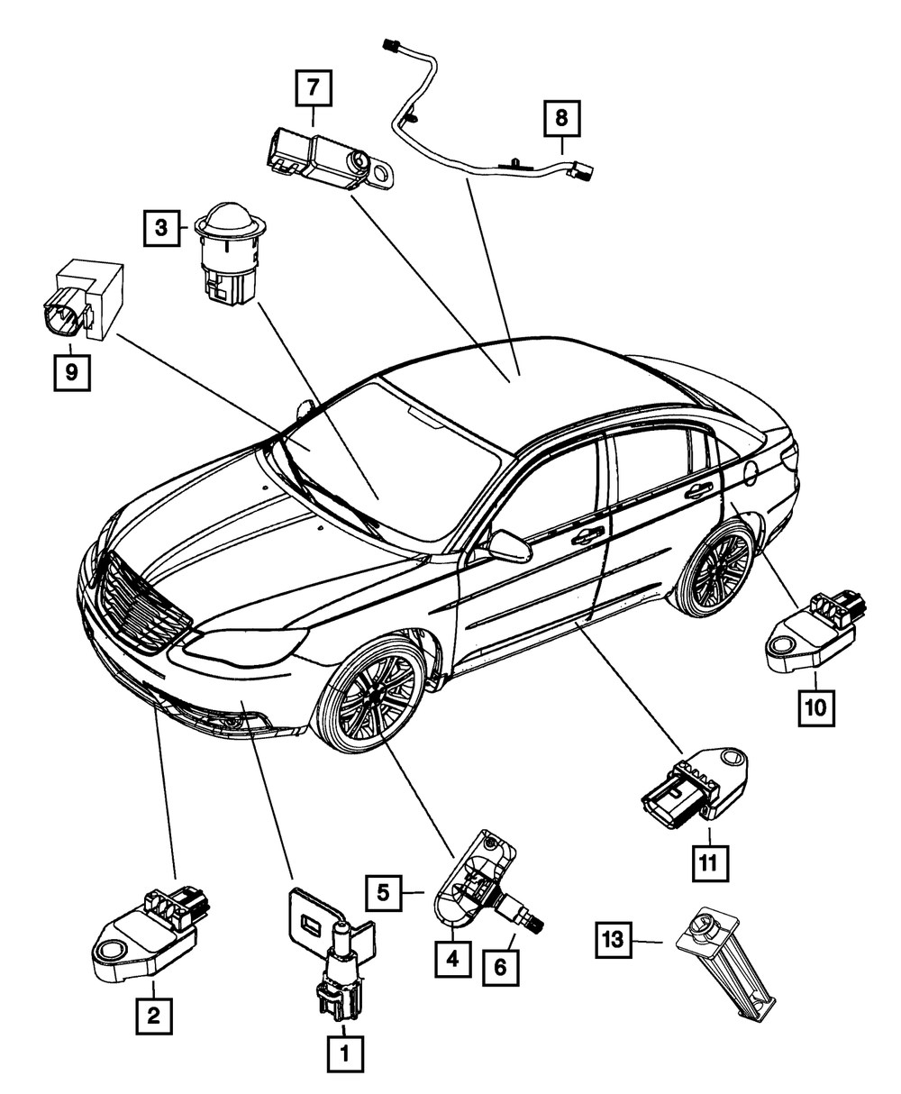 68056160AA - Impact Sensor, Left Or Right 2009-2017 Mopar | Mopar Parts ...