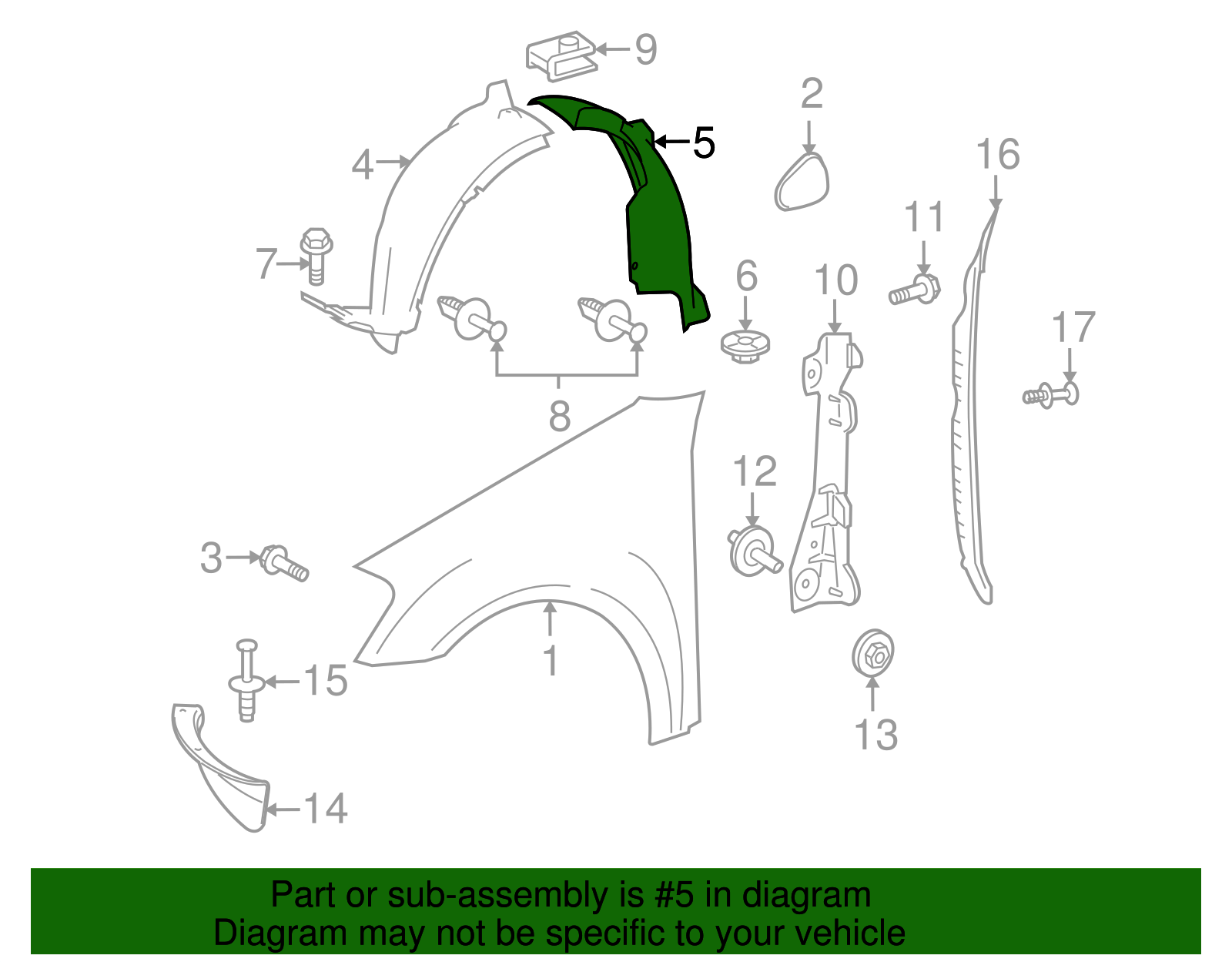 164-884-10-22 - Fender Liner 2006-2011 Mercedes-Benz | Mercedes-Benz ...