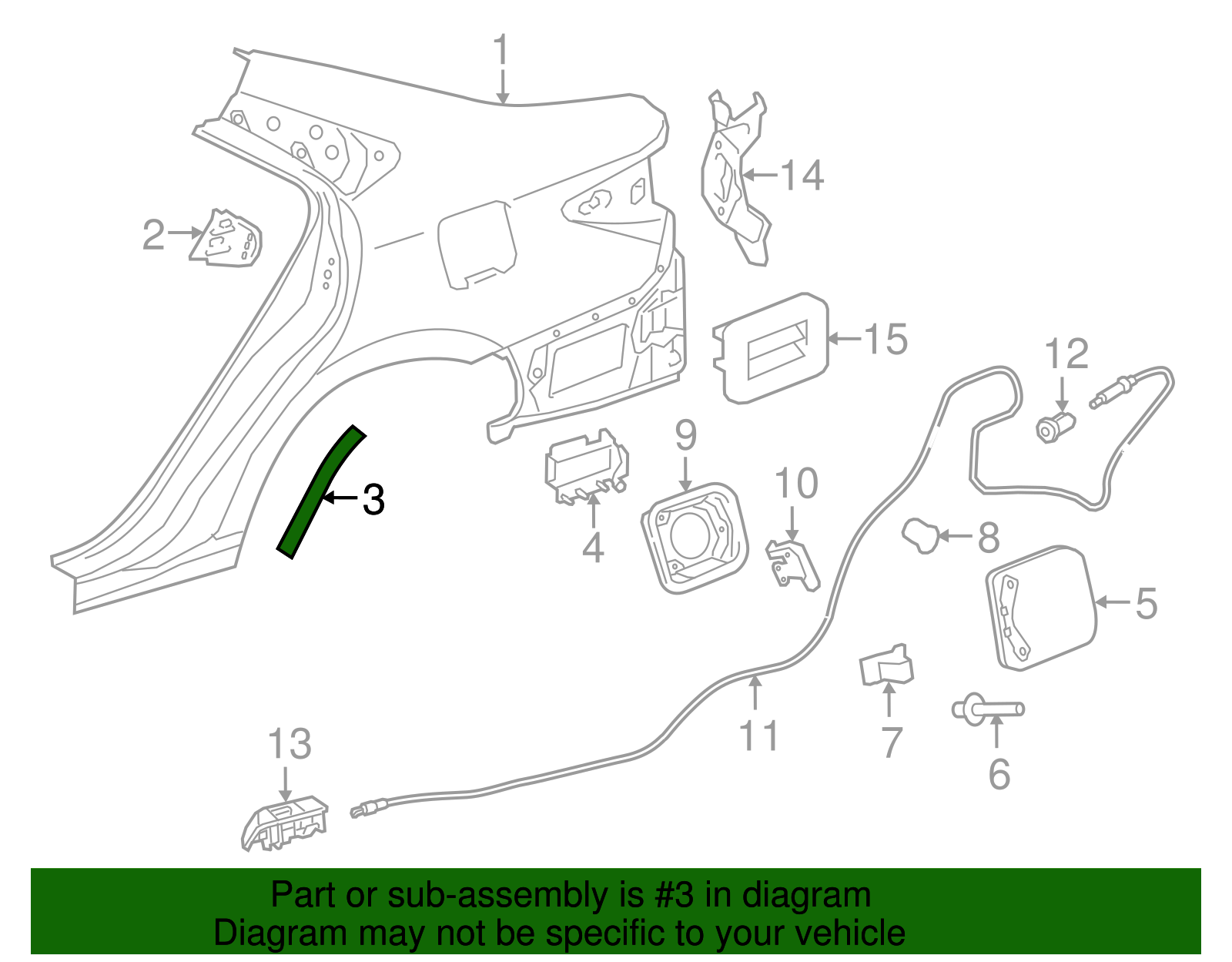 58747-06100 - Quarter Panel Protector - 2015-2017 Toyota Camry | Nucar ...
