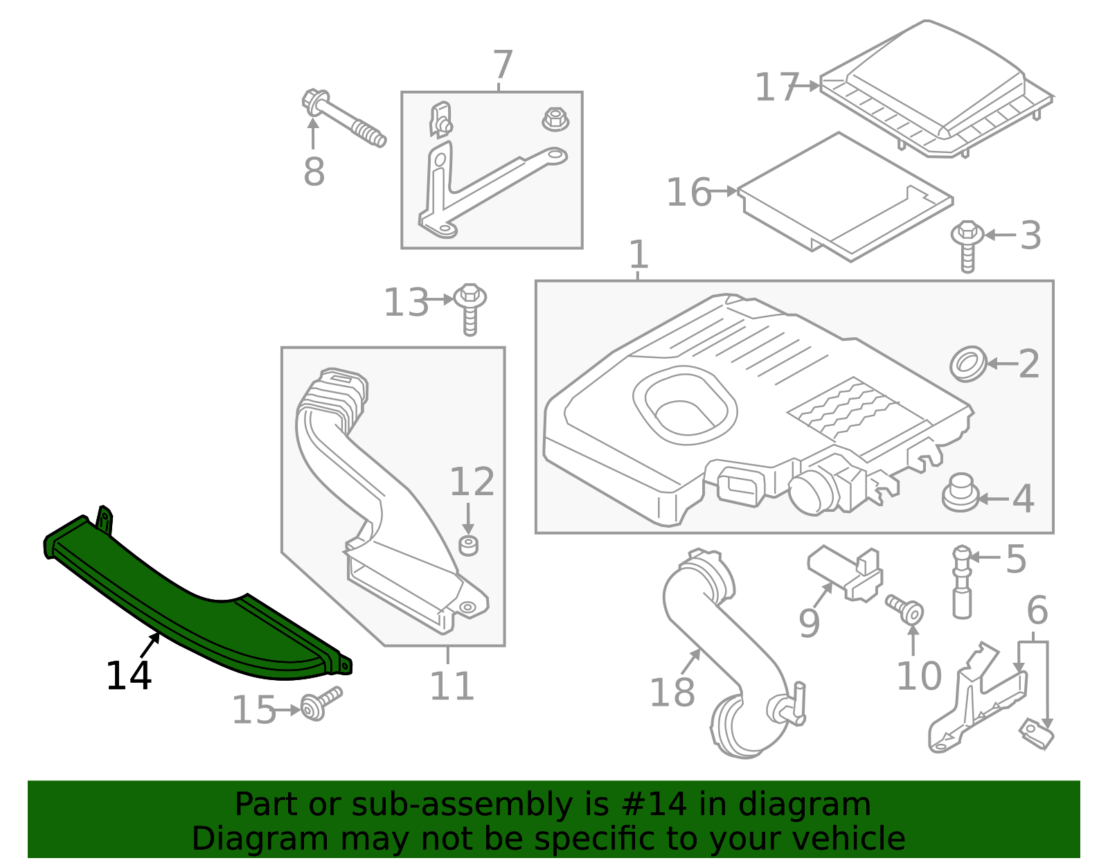 DS7Z-9C675-A - Inner Duct 2013-2020 Ford | Online Ford Parts Catalog