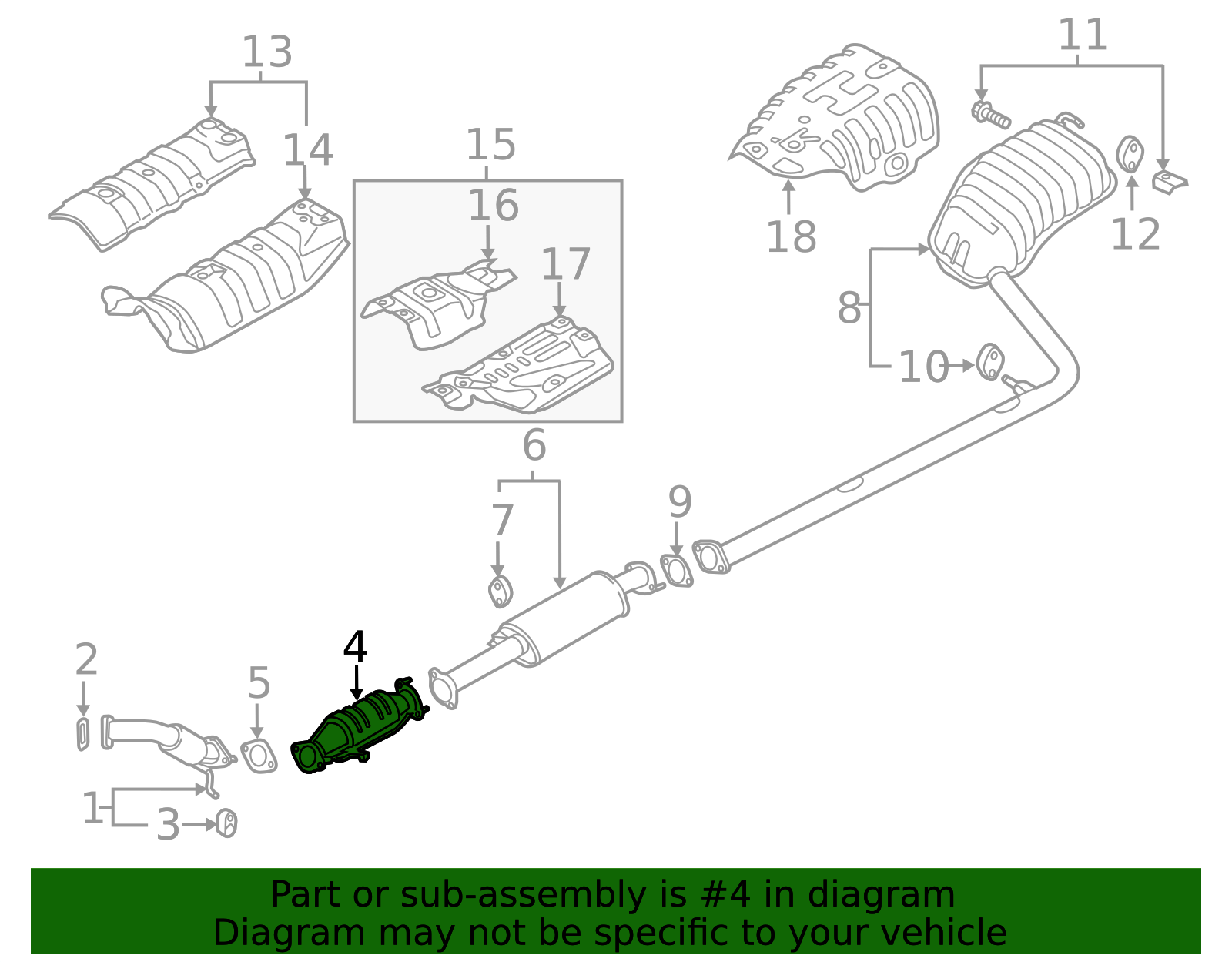 2011-2015 Hyundai Sonata Catalytic Converter 28950-2G320 | OEM Parts Quick