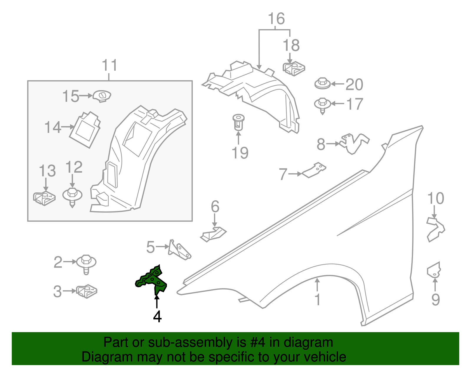 41102992892 - 2013-2015 BMW X1 Fender Upper Bracket (41-10-2-992-892 ...
