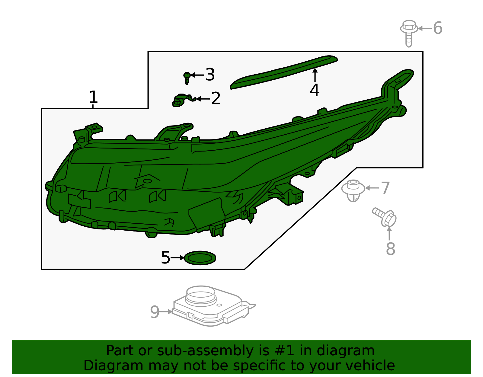 2017-2019 Toyota Prius Prime Composite Headlamp Right 81145-47800 ...