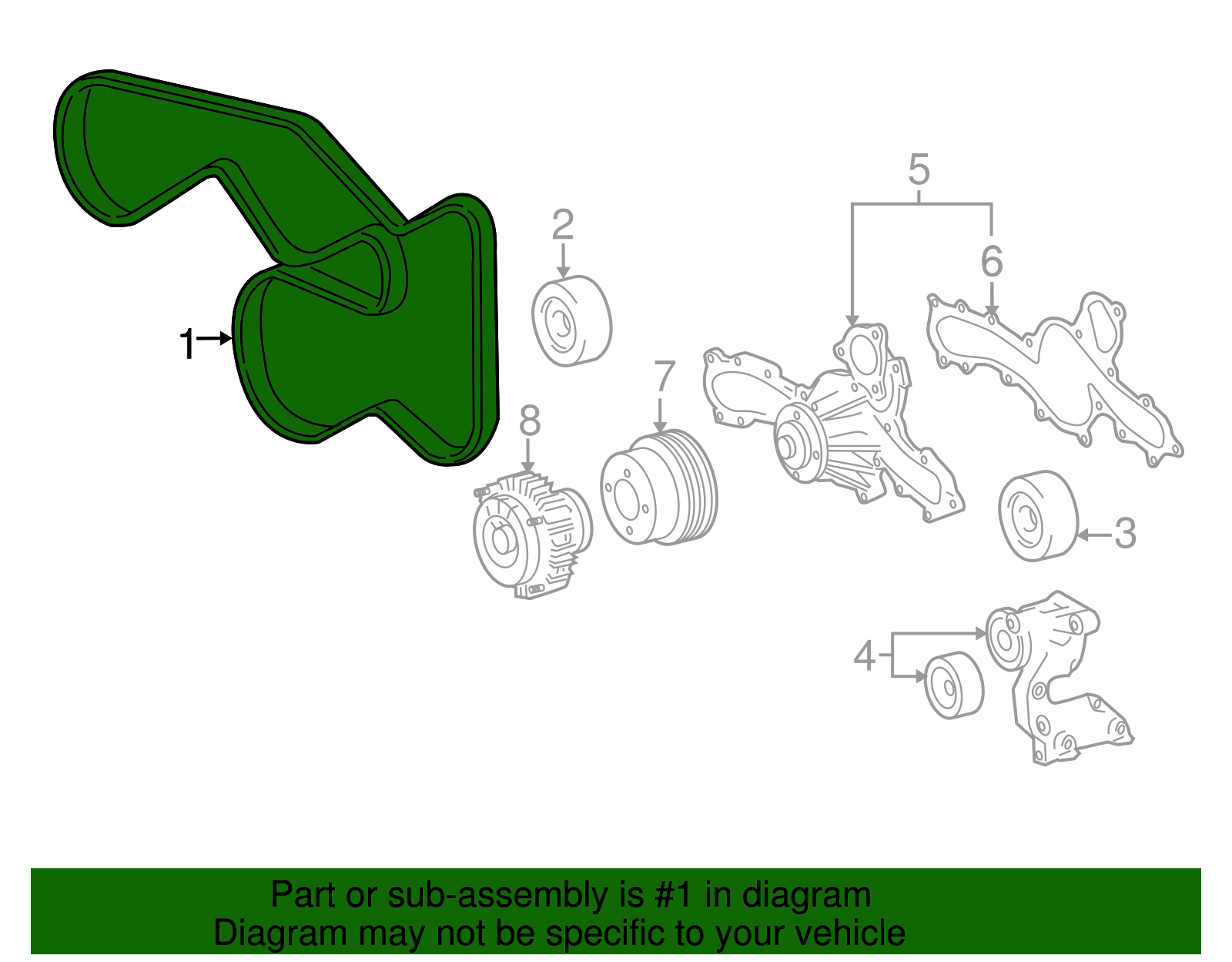 2004-2015 Toyota Serpentine Belt 90916-A2001 | OEM Parts Online