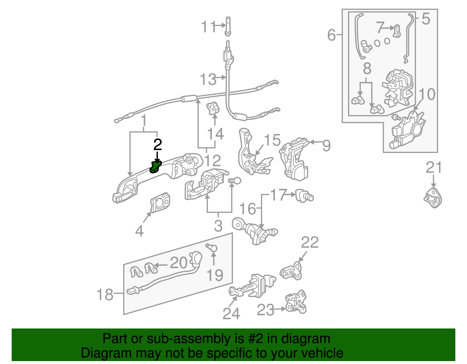 2001-2019 Honda Handle, Outside Bushing 72141-SD4-004 | OEM Parts Online