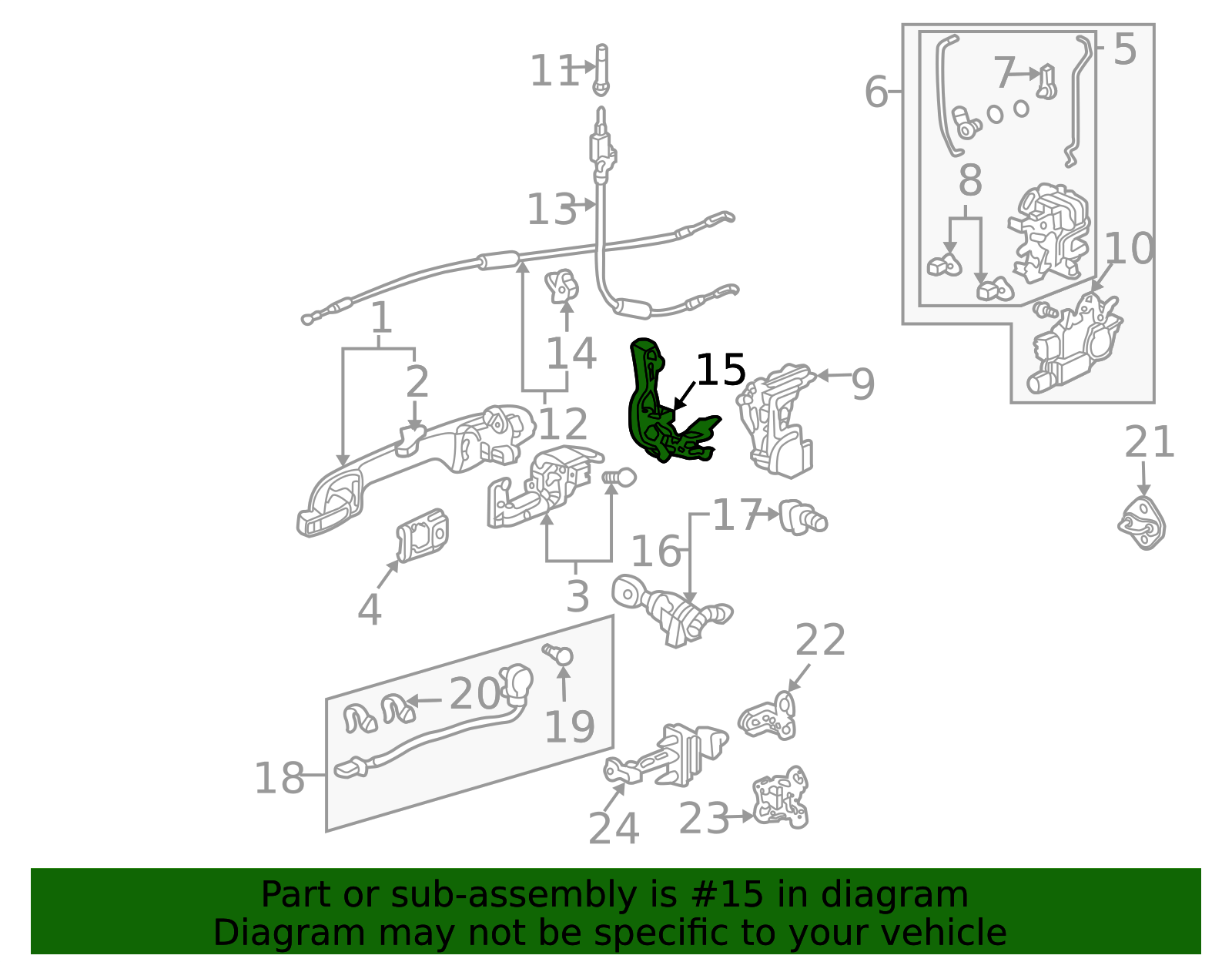 72179-SDA-A00 - Door Lock Rod Cover Honda Acura Parts Direct