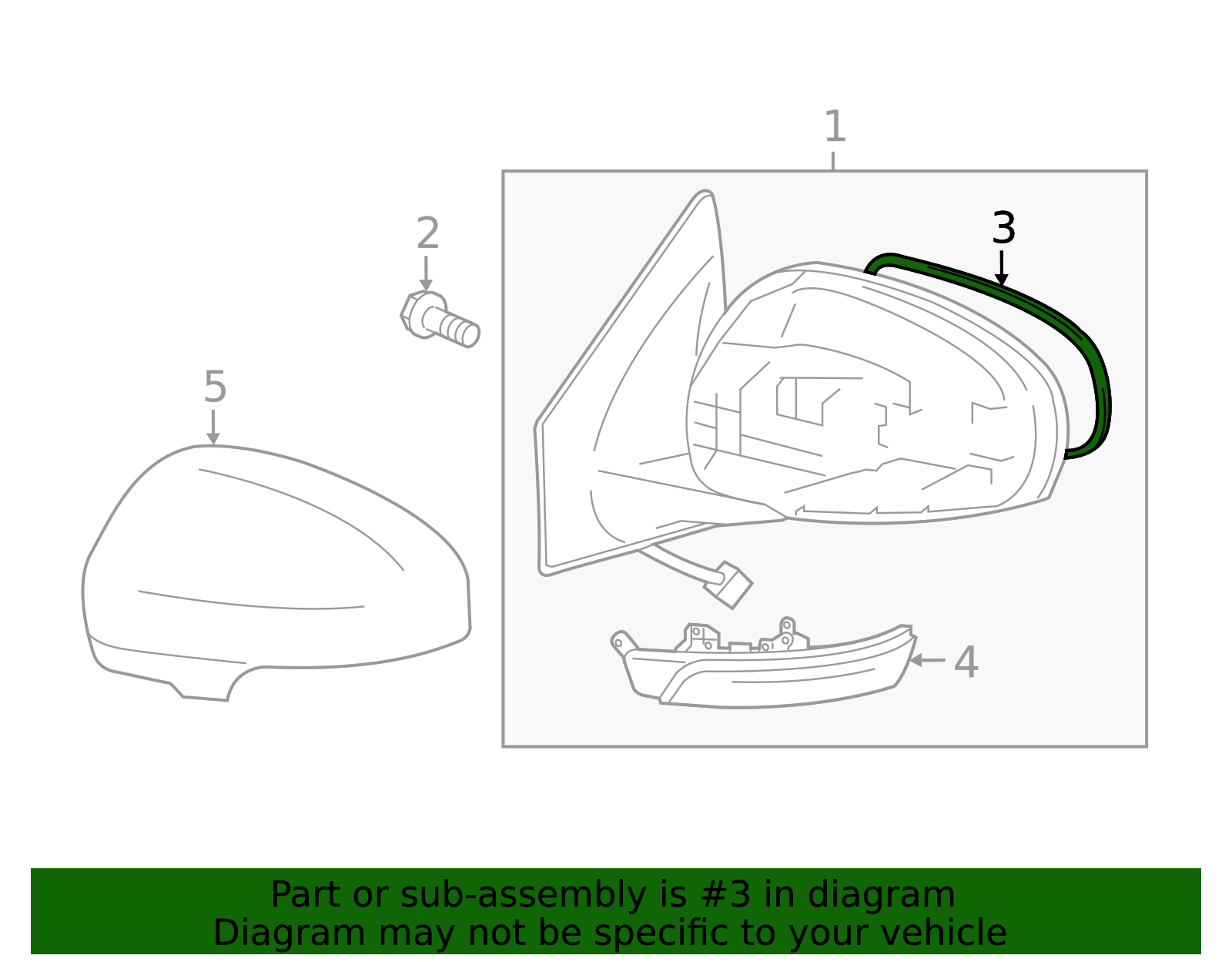 2012-2015 Scion iQ Mirror Glass 87961-74090 | Toyota Parts Center