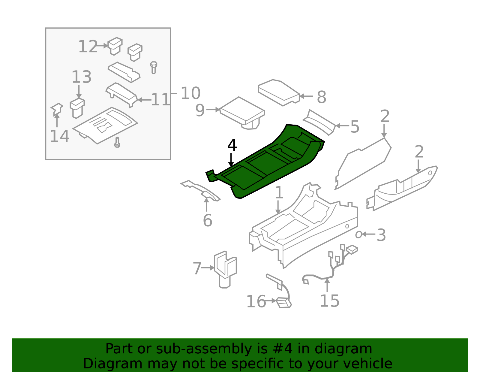 2009-2011 Hyundai Azera Upper Trim Panel 84654-3L000-GR | MotorMotor