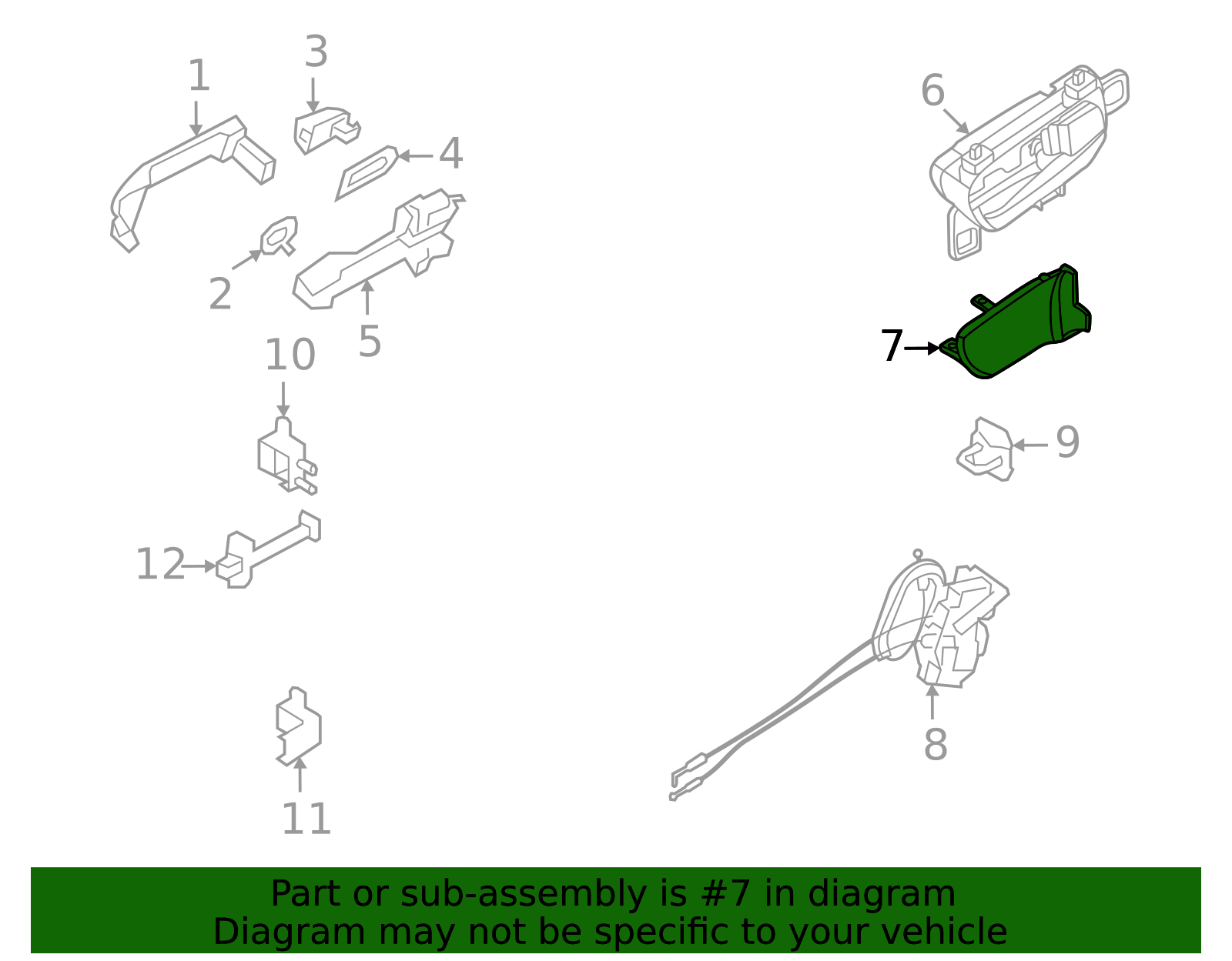 2018-2025 Nissan Handle, Inside Cap 80676-5RB0A | Scott Evans Nissan Parts
