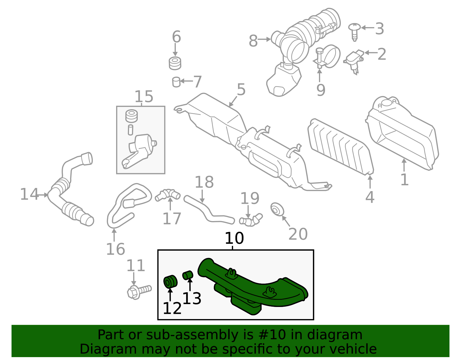 2013-2020 Toyota Engine Air Intake Hose SU003-01199 | Toyota Parts Center