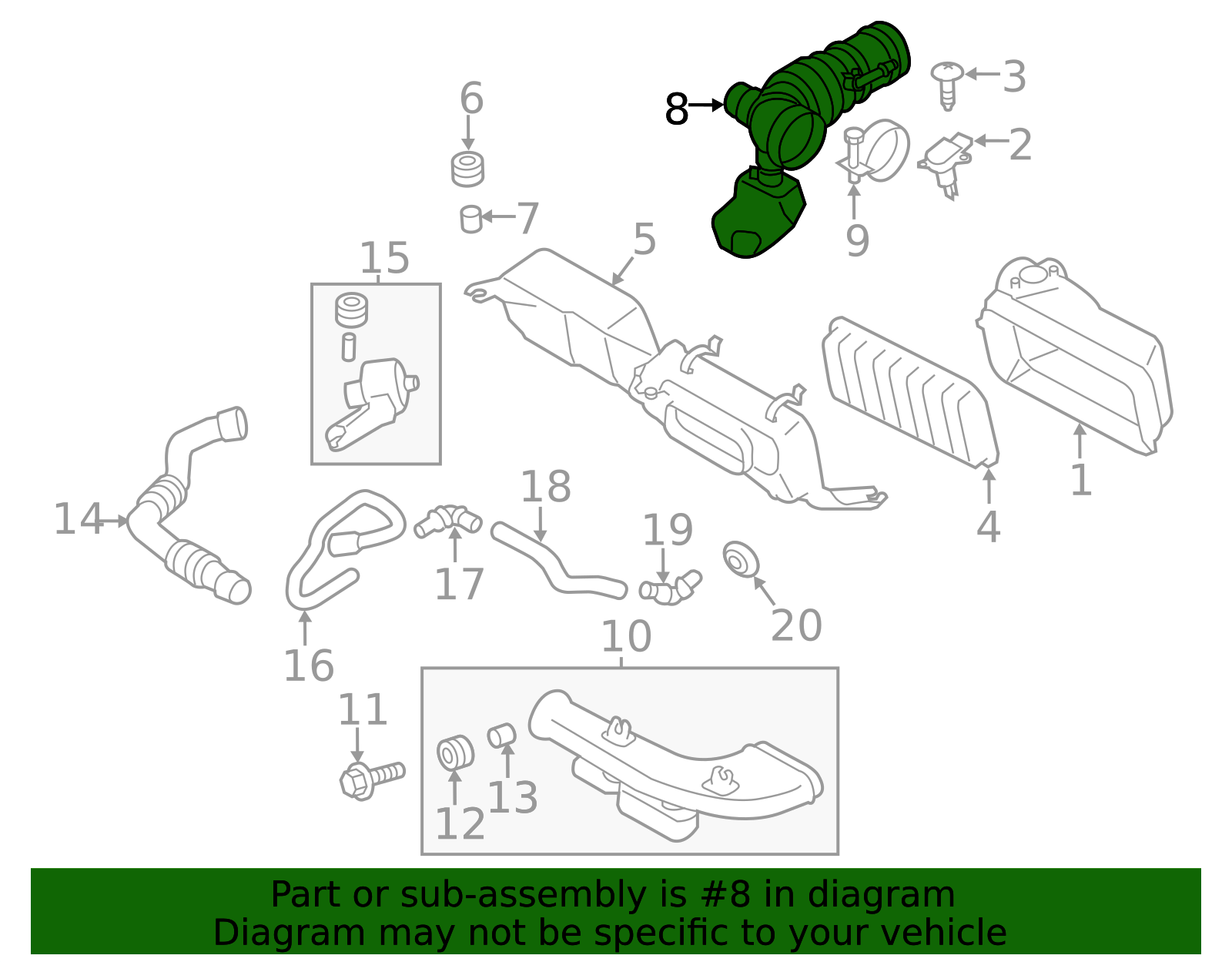 2013-2020 Toyota Air Inlet Hose SU003-05882 | MotorMotor