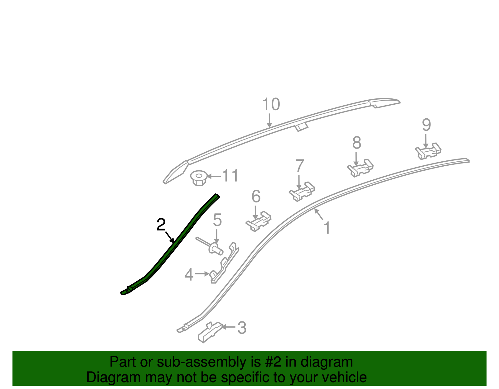1566901800 - Mercedes-Benz Roof Molding 2015-2020 Mercedes-Benz ...