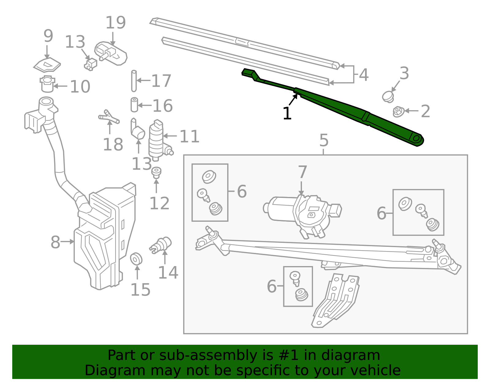 2020-2025 Volkswagen Atlas Cross Sport Wiper Arm 3CM-955-409 | VW ...