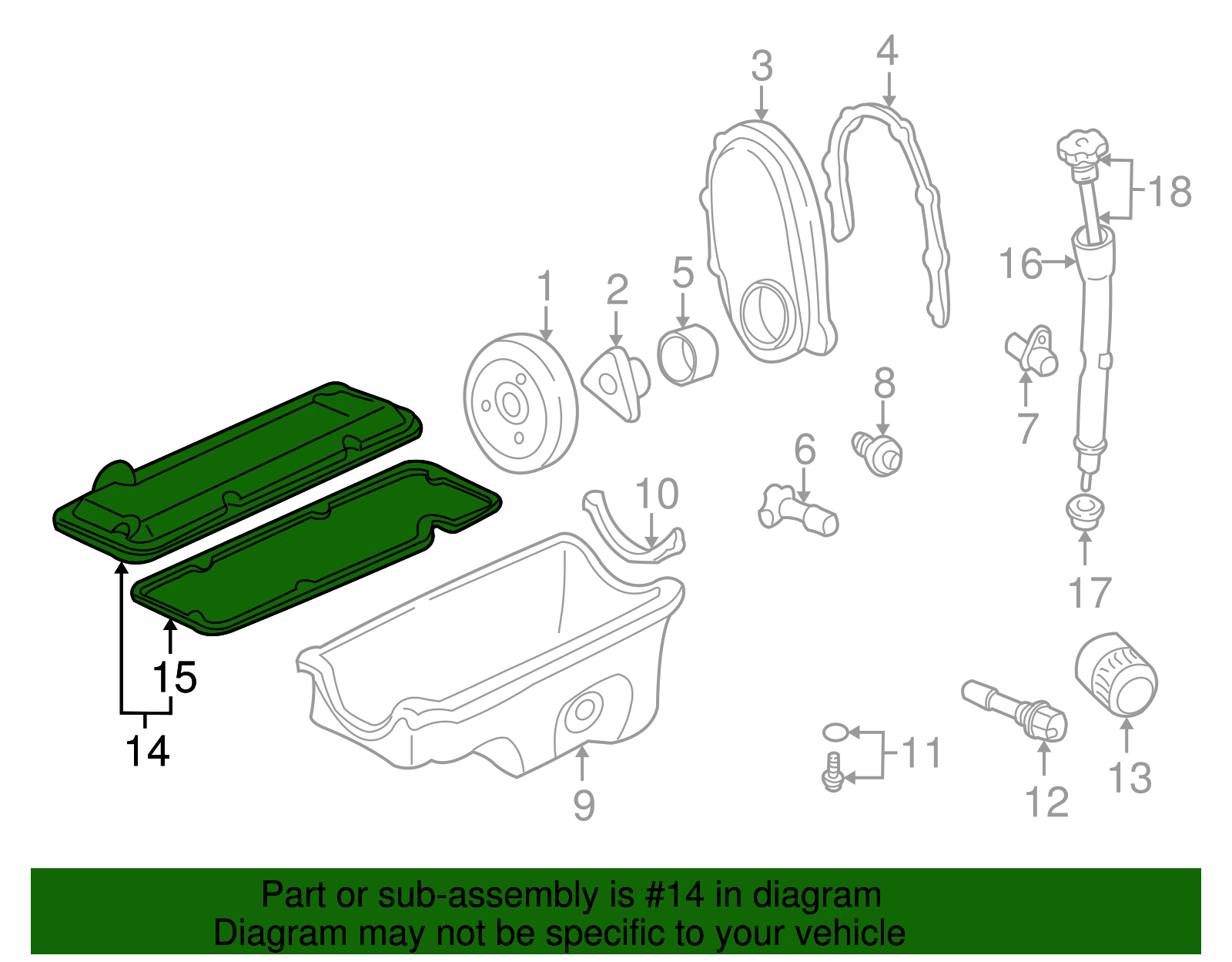 1998-2001 GM Rocker Arm Cover 24577253 | GetOEMParts.com