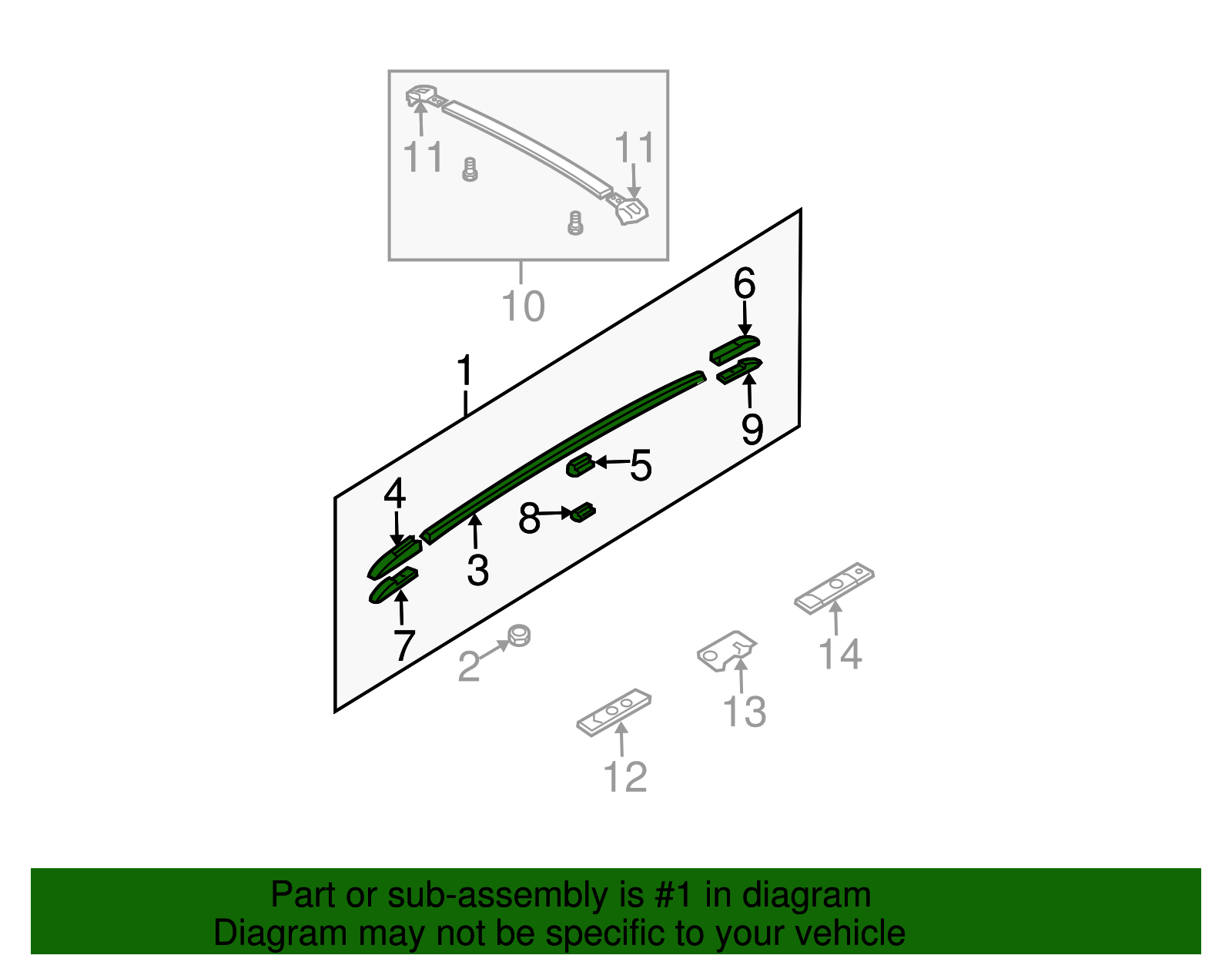 86751-3E000 - Side Rail Assembly 2003-2009 Kia Sorento | Kia.Parts Store