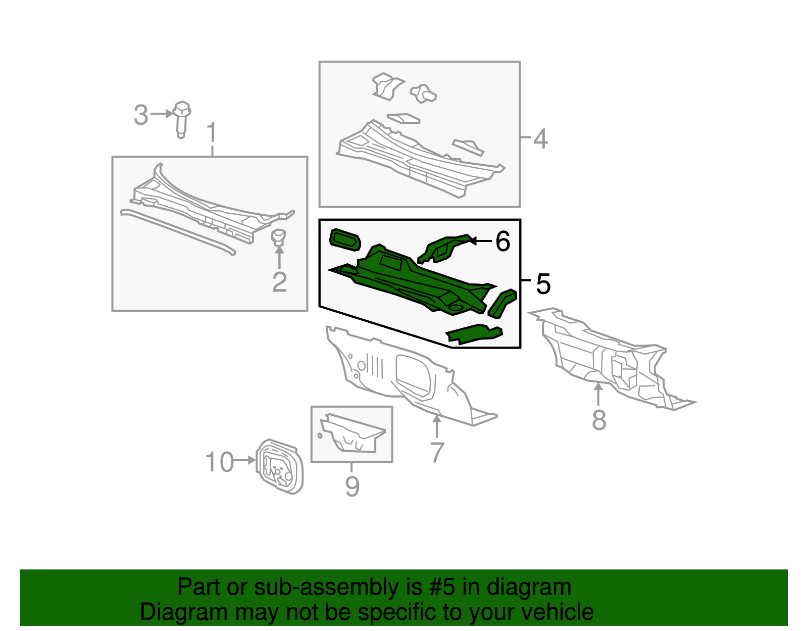 20904835 - 2009-2017 GM - Plenum Lower Panel | Partners Chevy