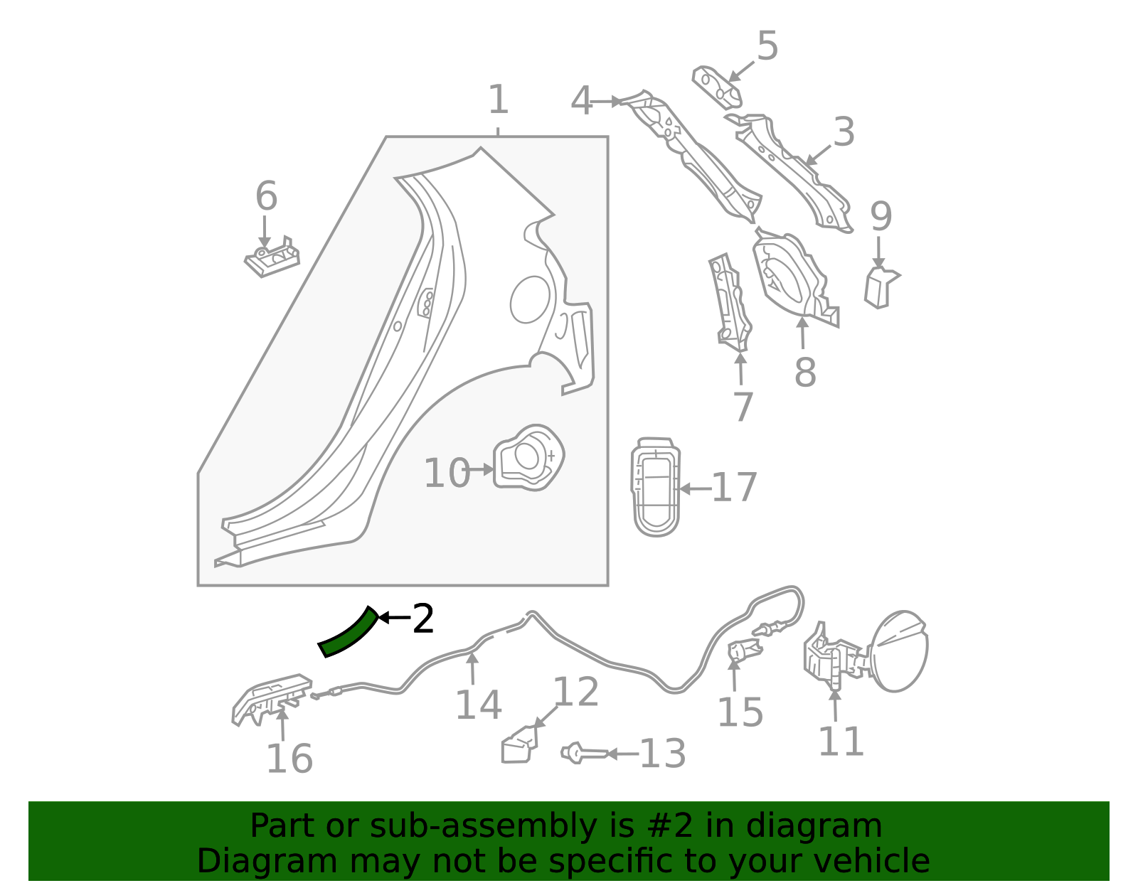 58742-52150 - Quarter Panel Protector 2009-2011 Toyota Yaris | Toyota ...