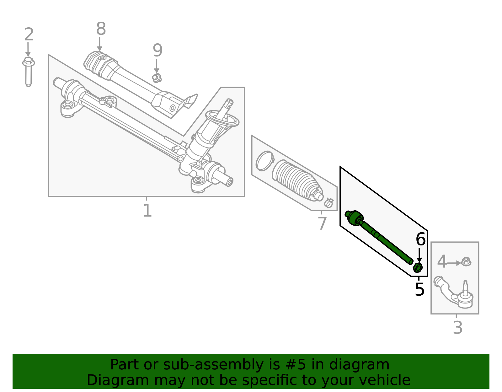 Genuine OEM Ford Part - Motorcraft™ Inner Tie Rod MEF-563 | Genuine OEM ...