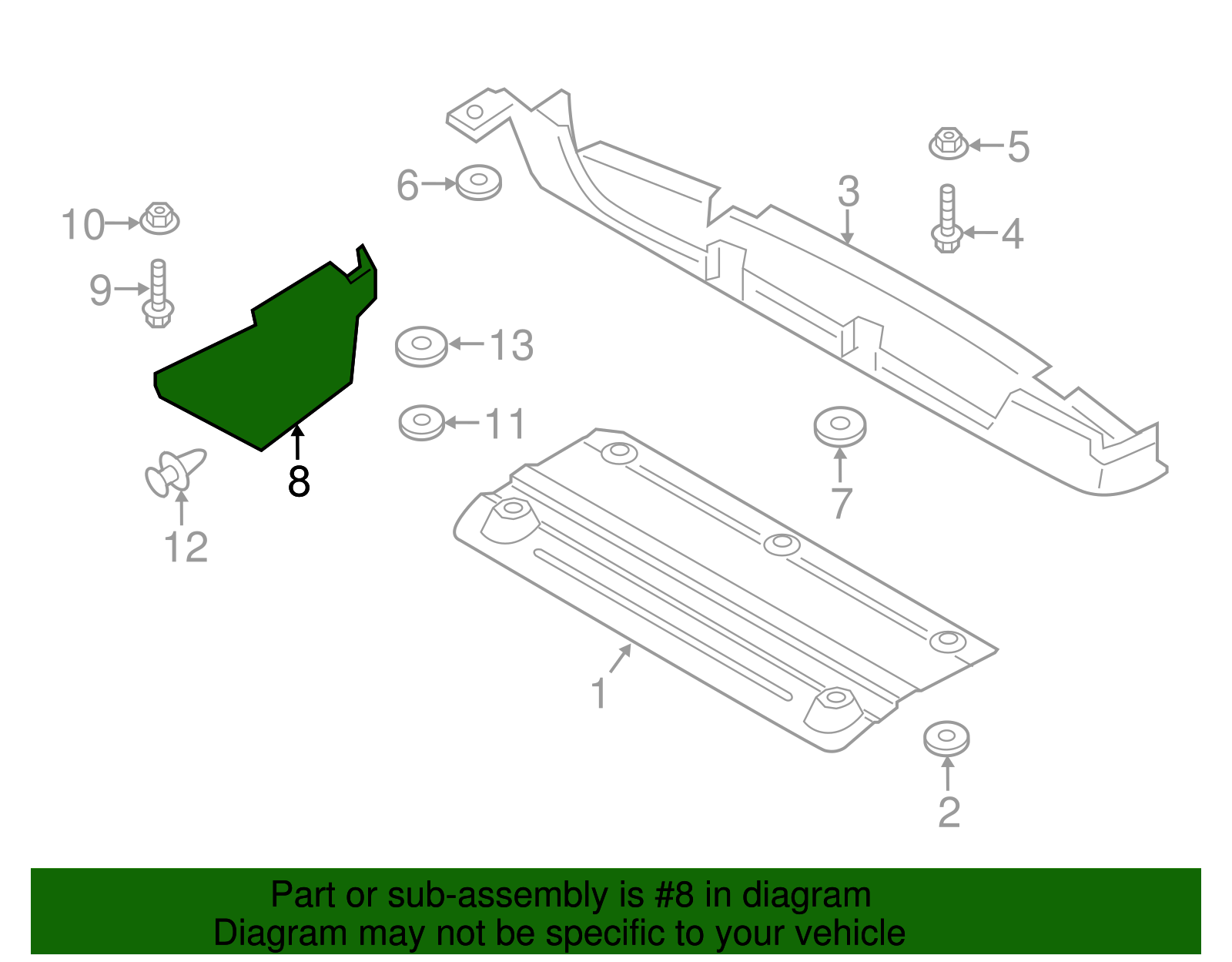 2013-2020 Ford | Side Shield | DS7Z-78403B22-A | Walls' Ford Parts